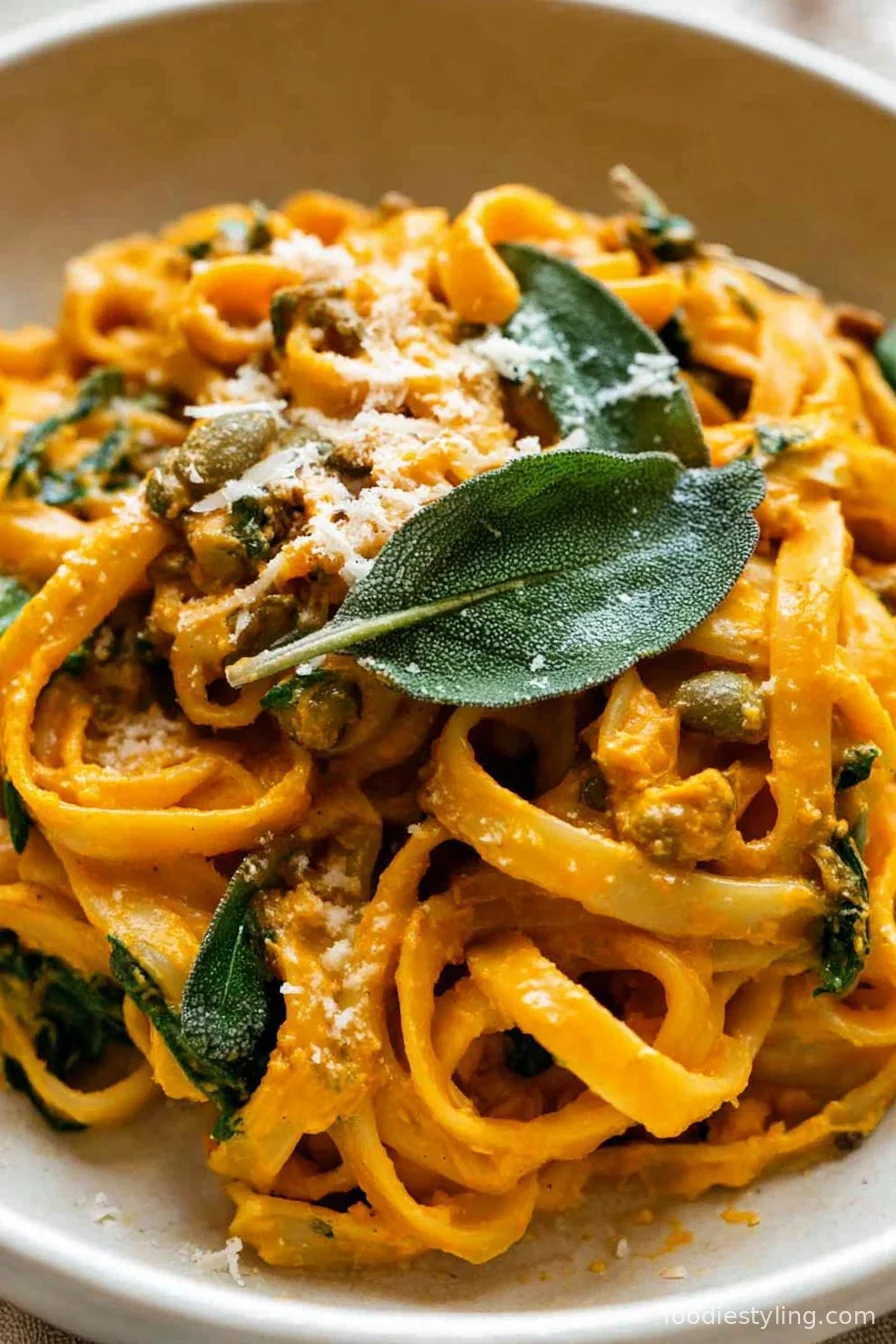 Creamy Pumpkin Pasta Recipe | Foodie Styling