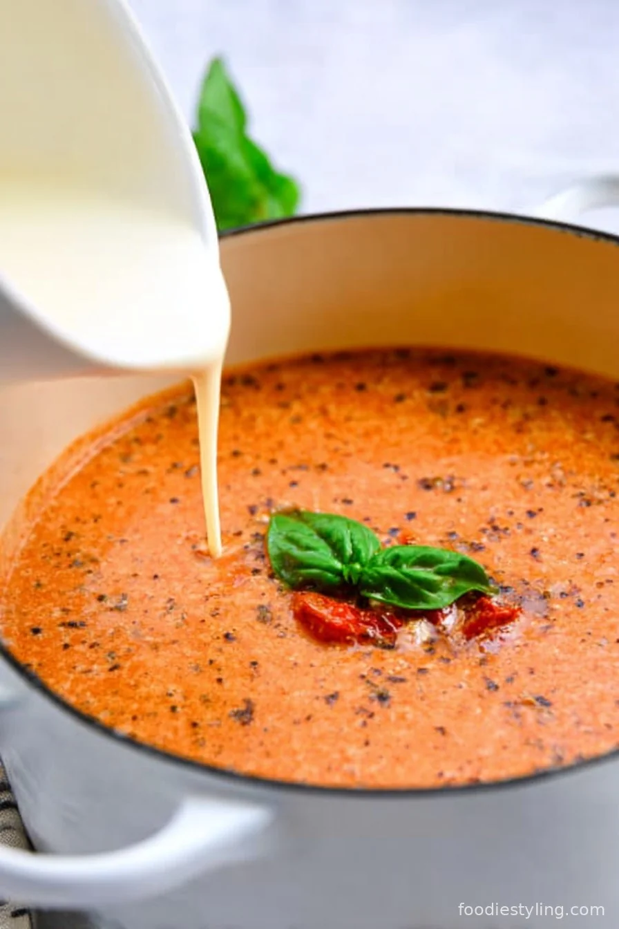 Creamy Tomato Basil Soup | Foodie Styling