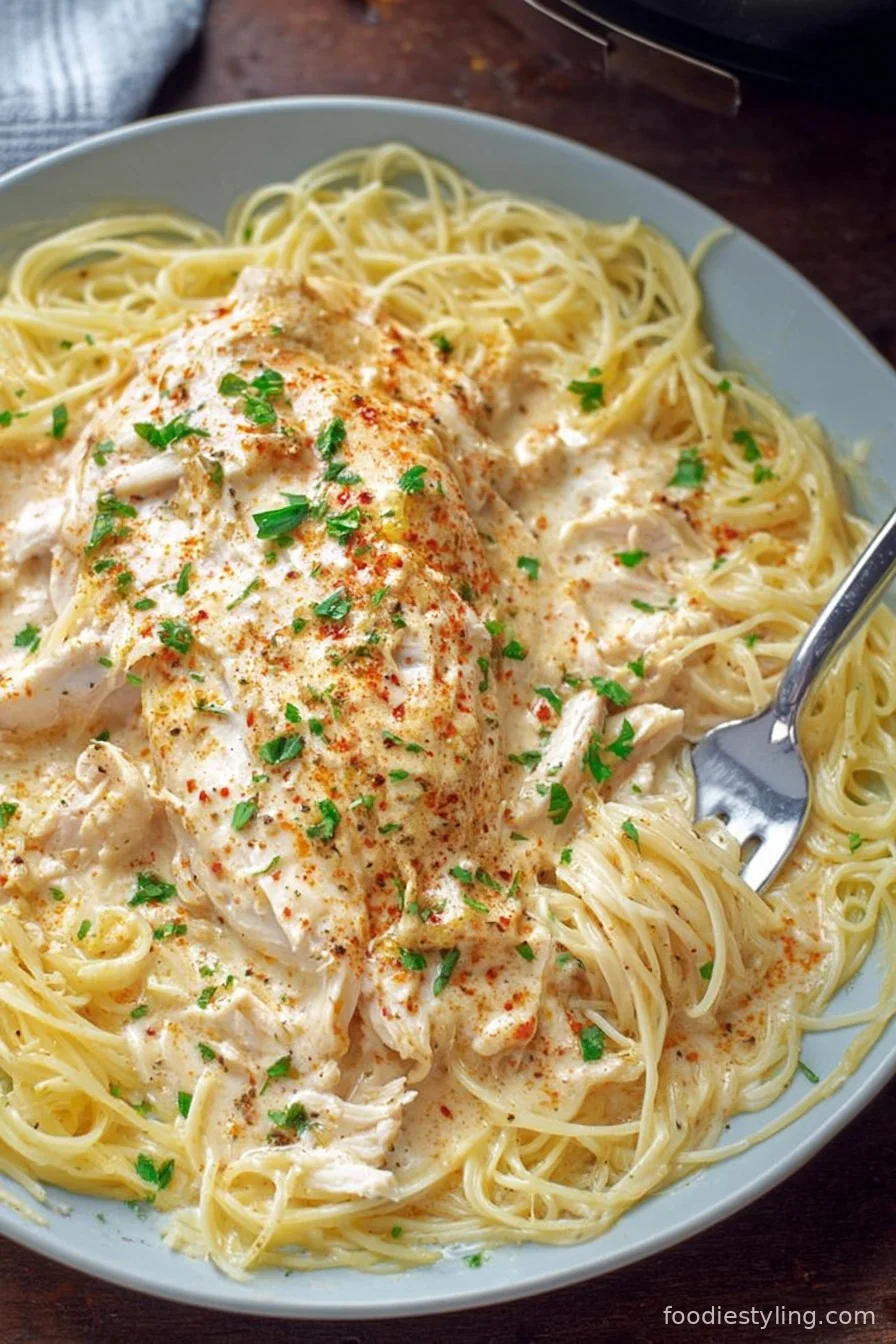 Crock Pot Angel Chicken | Foodie Styling