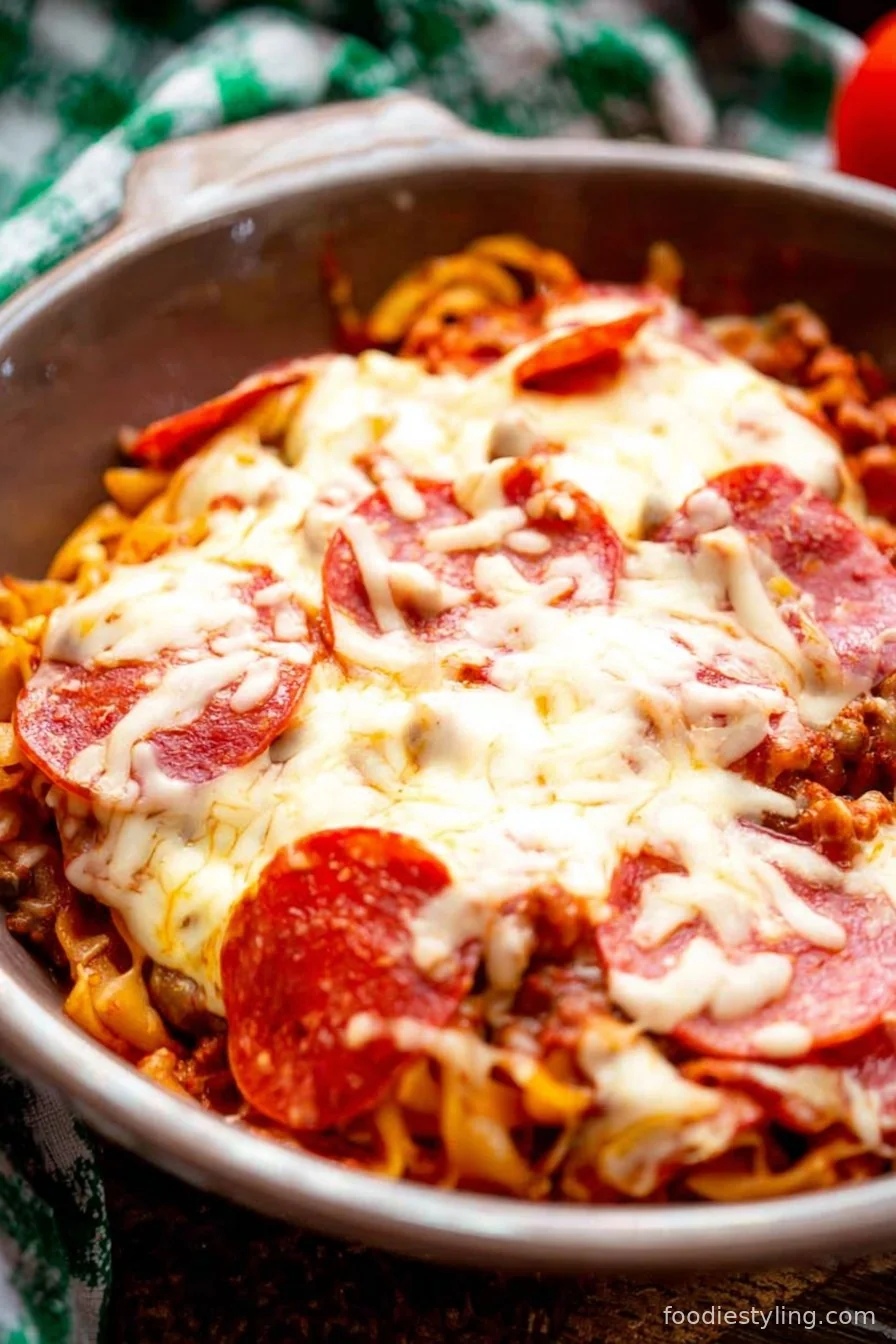 Crock Pot Pizza Casserole | Foodie Styling