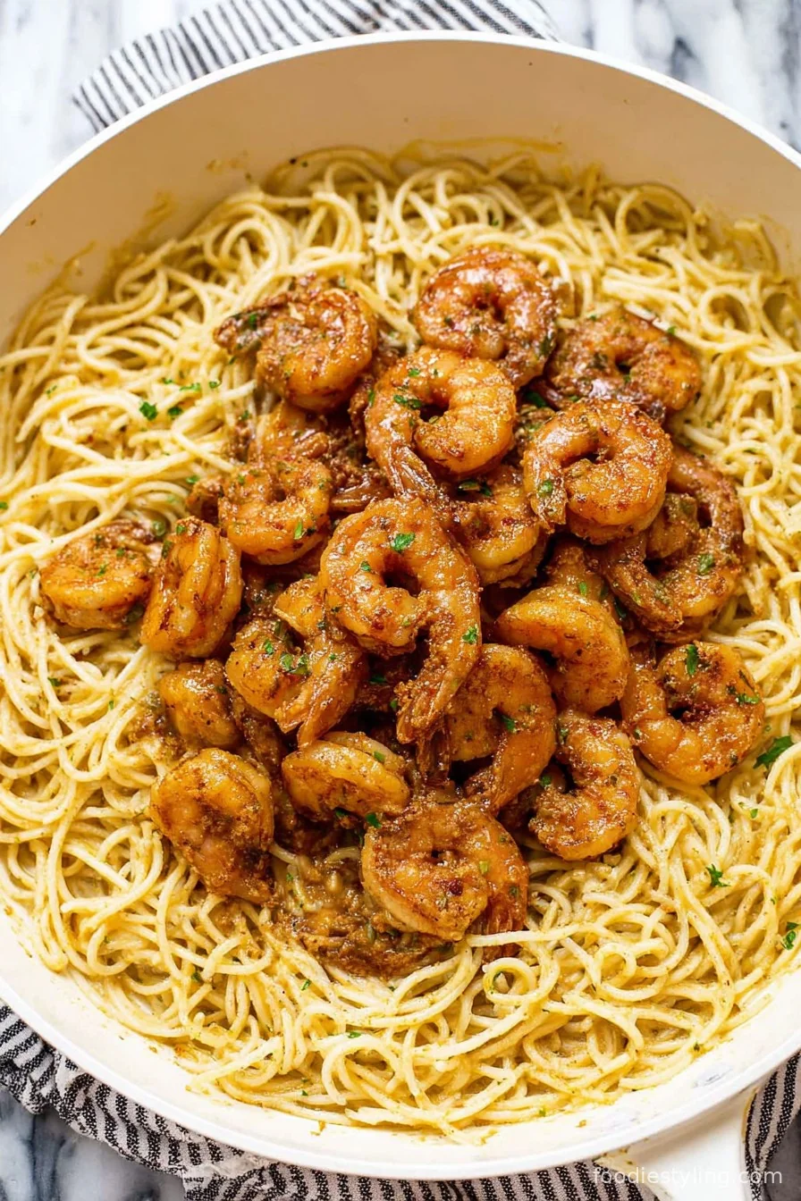 Easy 15-Minute Creamy Cajun Shrimp Pasta | Foodie Styling
