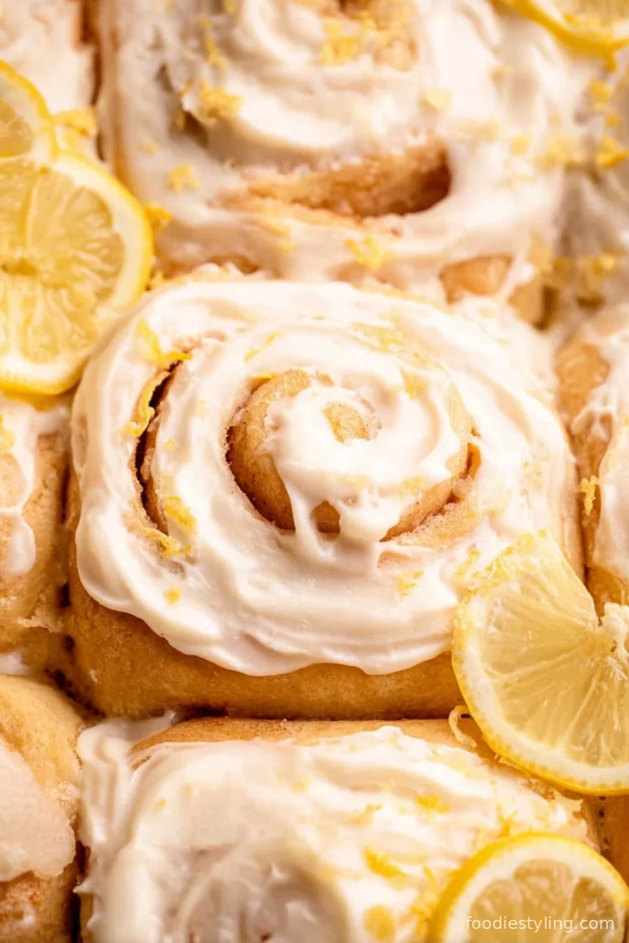 Soft and Zesty Lemon Rolls - Foodie Styling