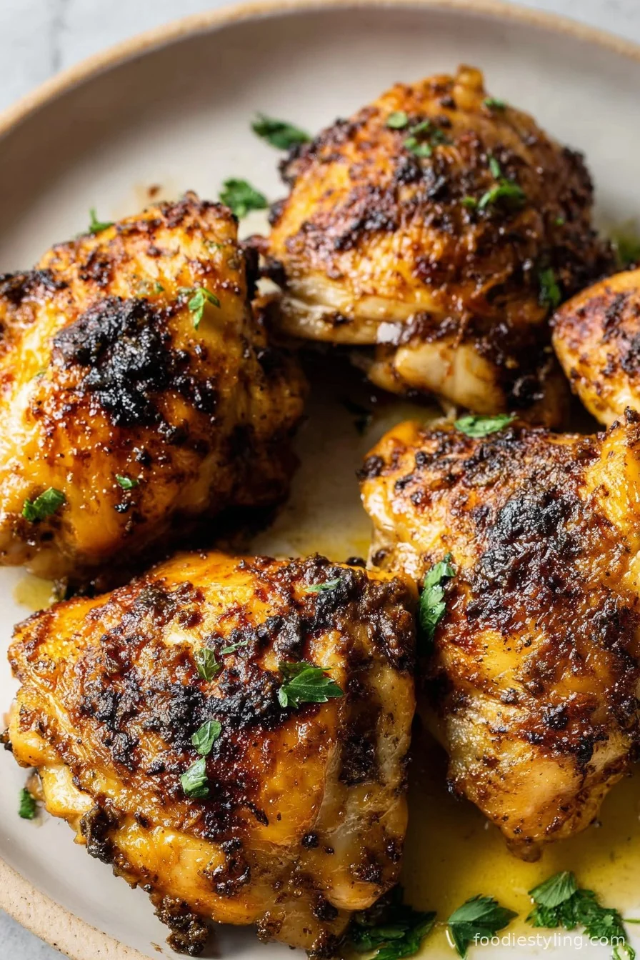 Slow Cooker Chicken Thighs | Foodie Styling