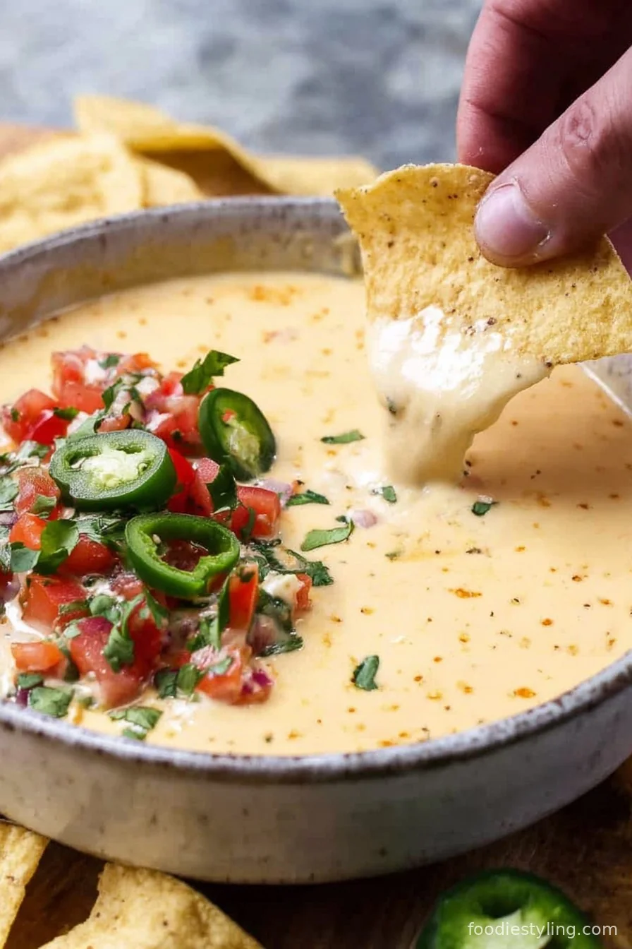 White Queso Recipe - Foodie Styling